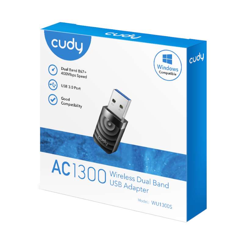 Cudy WU1300S AC1300 High Gain USB Wi-Fi Adapter - EKD Online