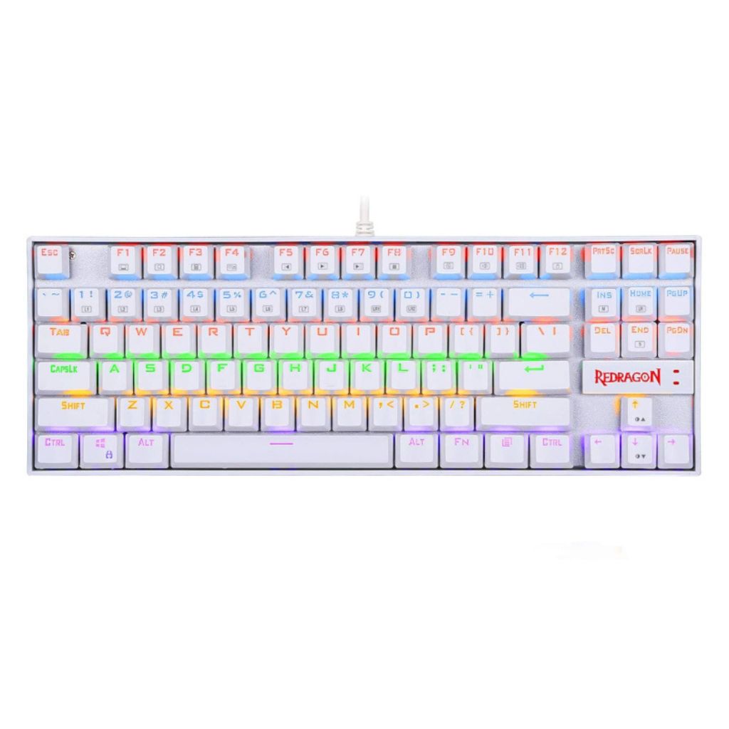 Redragon K522 Kumara Mechanical 87 Key RGB Gaming Keyboard – White ...