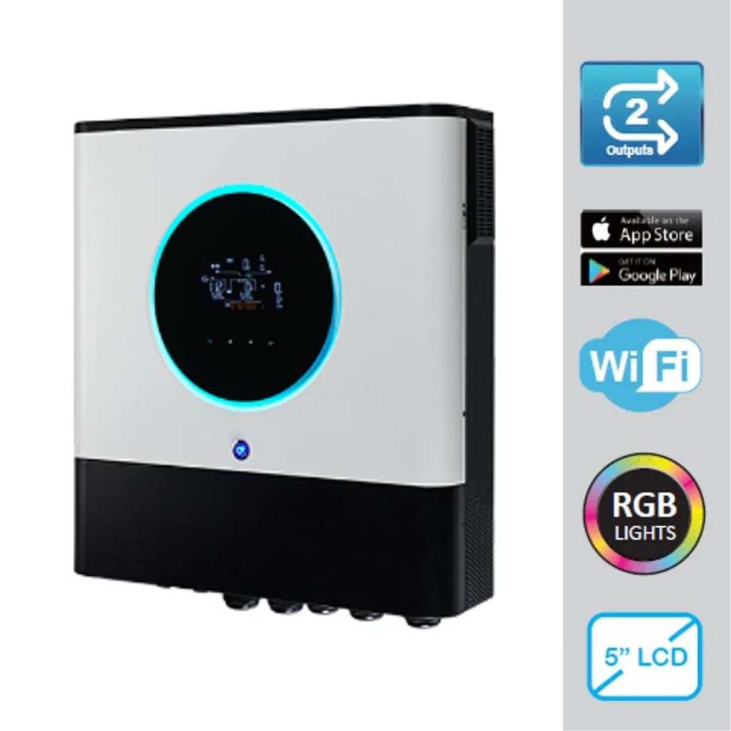 RCT Axpert MX2 Twin 8kVA | 8kW Pure Sine Wave Inverter 48V with Dual AC ...