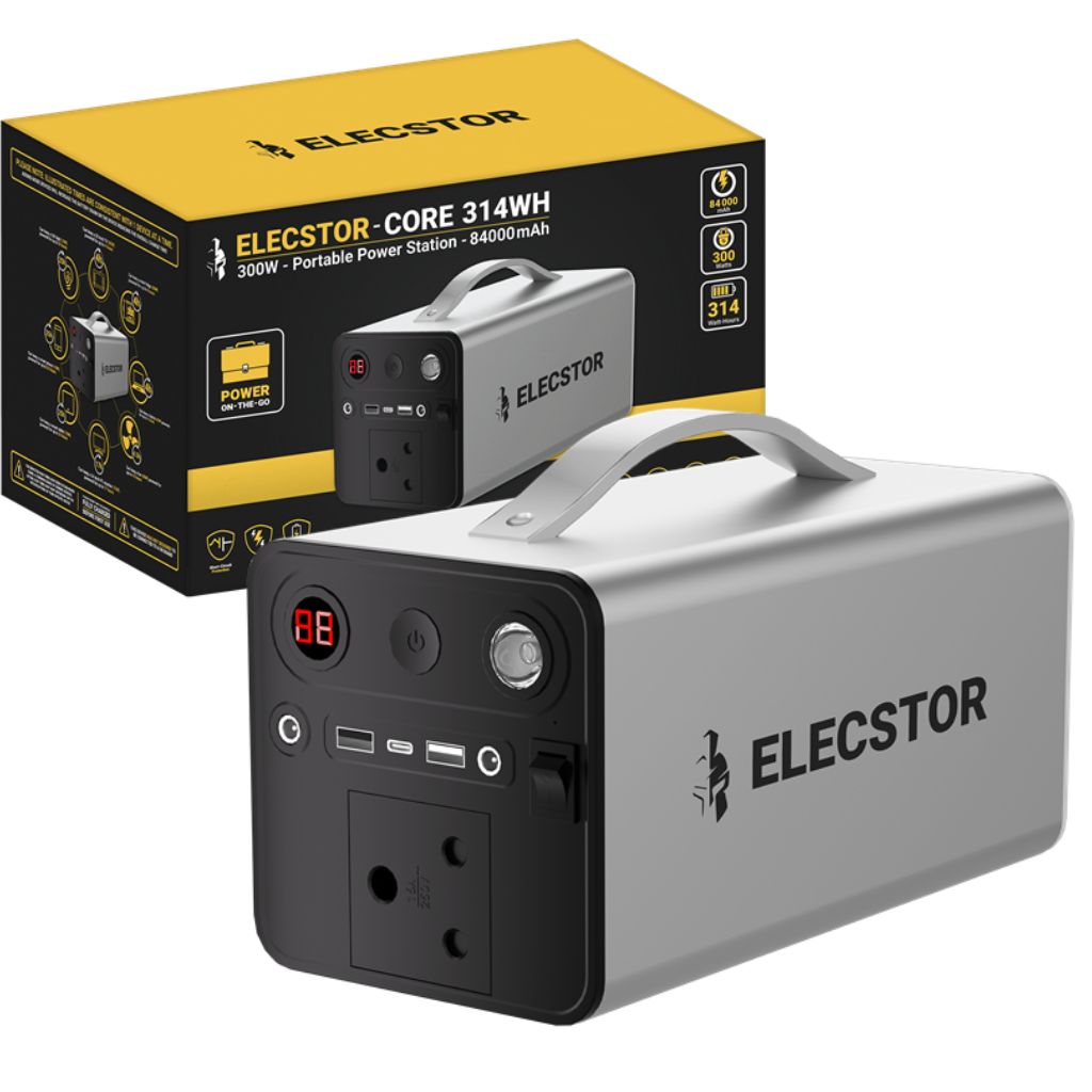 ELECSTOR CORE 300W Portable Power Station 84000MAH - 314WH - EKD Online