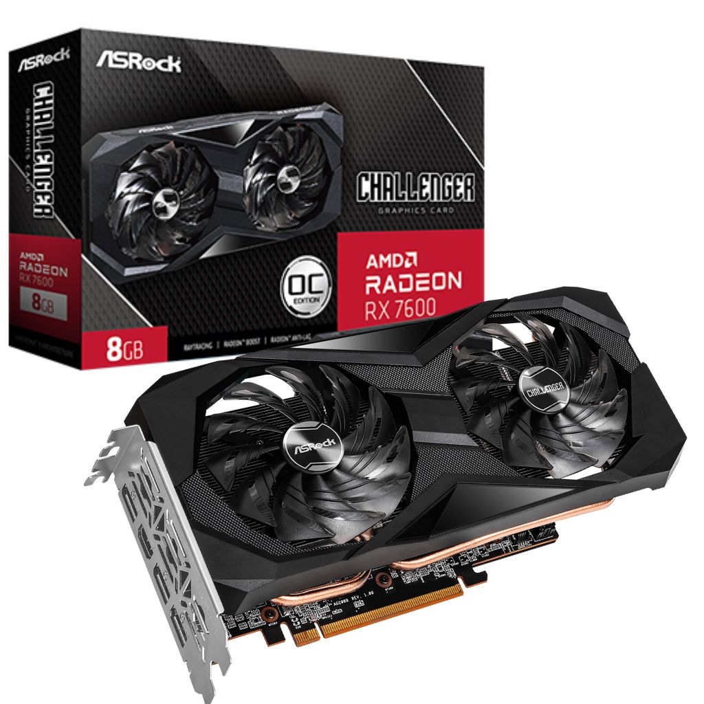 ASROCK Radeon RX 7600 Challenger OC 8GB Graphics Card - EKD Online