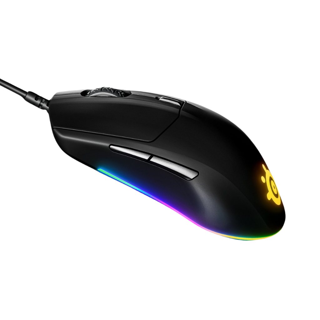 SteelSeries Rival 3 Lightweight Prism RGB Lighting TrueMove Sensor ...