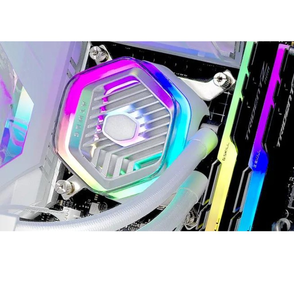 Cooler Master MasterLiquid 360 Atmos 360mm ARGB Liquid CPU Cooler White ...