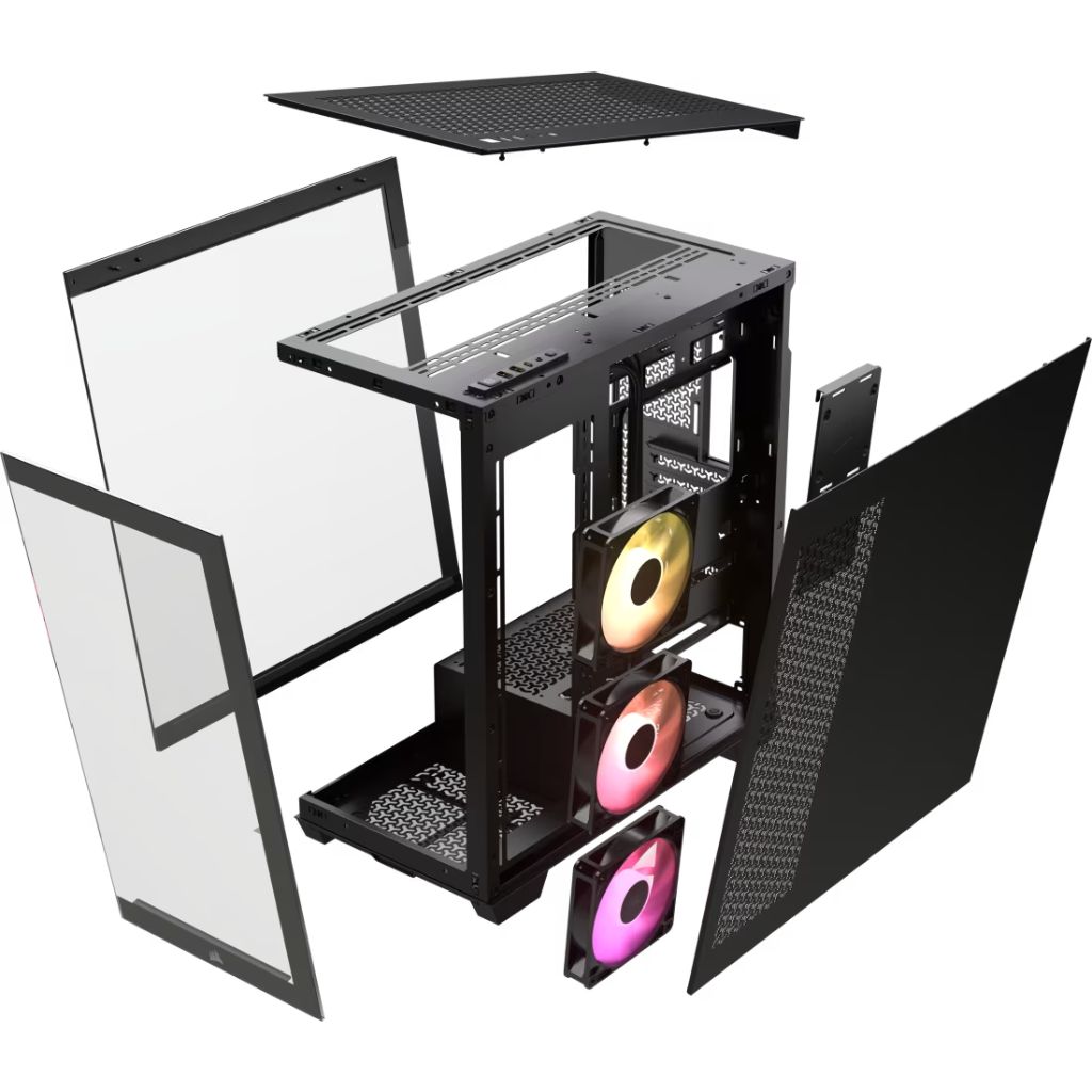 Corsair 3500X ARGB Tempered Glass ATX Mid-Tower PC Gaming Chassis Black ...