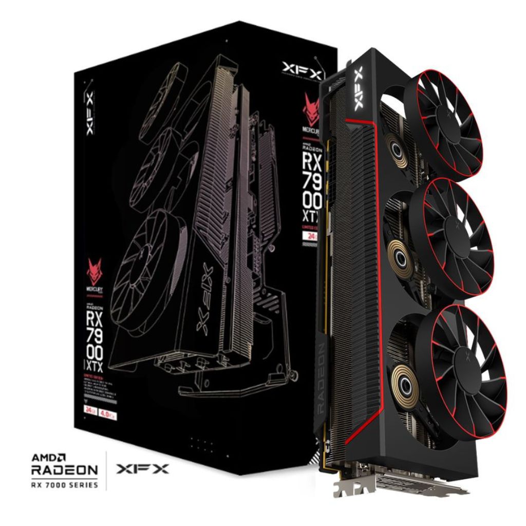 XFX Radeon RX 7900 XTX Mercury Magnetic Air Gaming 24GB GDDR6 Graphics ...