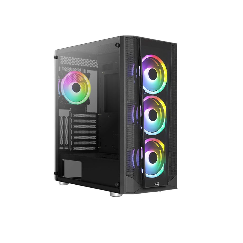 AeroCool Prism V3 ARGB Mid-Tower Tempered Glass Gaming Chassis - Black ...
