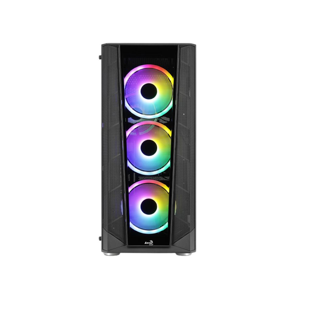 AeroCool Prism V3 ARGB Mid-Tower Tempered Glass Gaming Chassis - Black ...